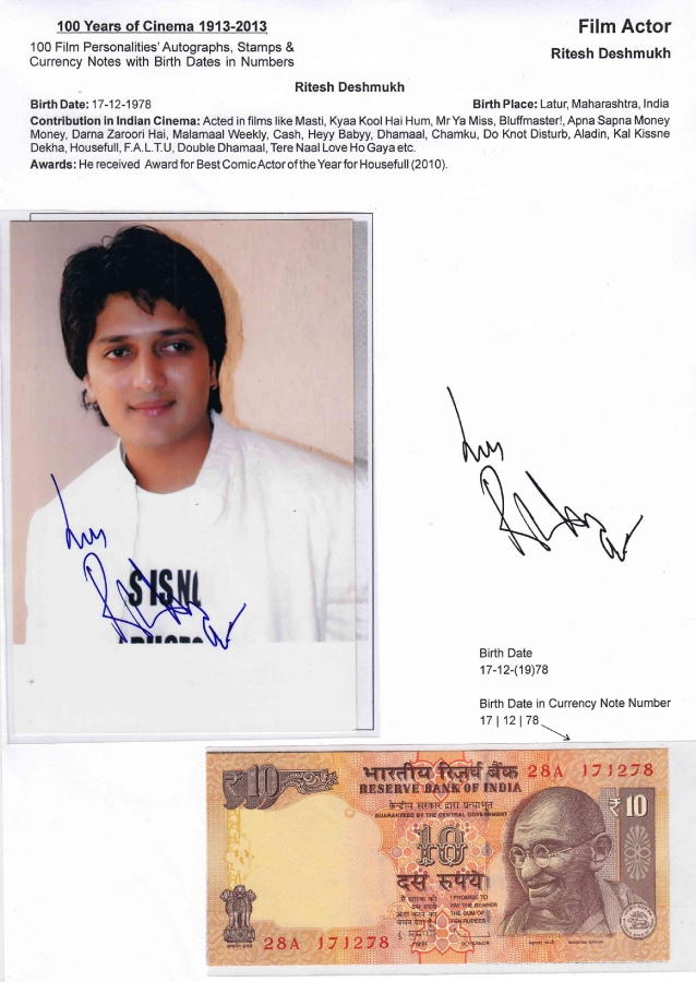 Ritesh Deshmukhs Signature